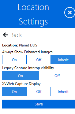 Managing XVWeb Site Locations – Apteryx